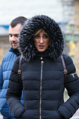 Woman Wrapped Warm On Cold Breeze Editorial Stock Photo - Stock Image ...