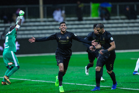 Alnassr Players Celebrate After Scoring During Editorial Stock Photo ...