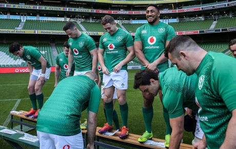 Ireland Rugby Captain's Run, Aviva Stadium, Dublin - 01 Feb 2019 Stock ...