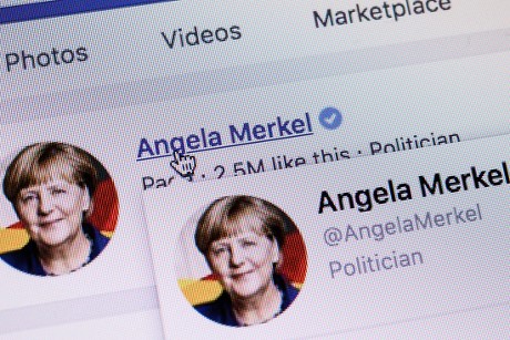 Section Facebook Page German Chancellor Angela Editorial Stock Photo ...
