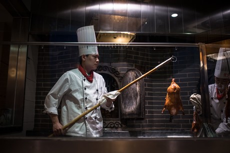 Employee Peking Duck Restaurant Cooks Duck Editorial Stock Photo ...