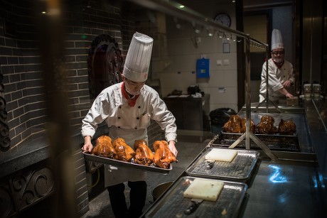 Employee Peking Duck Restaurant Cooks Ducks Editorial Stock Photo ...