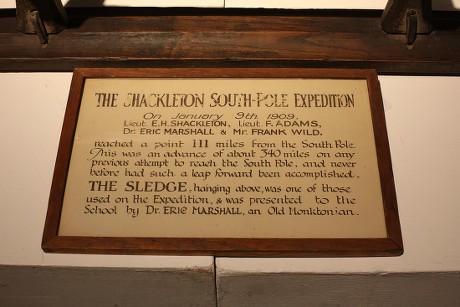 Plaque Sledge Ernest Shackleton South Pole Editorial Stock Photo ...