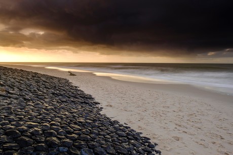 Stone Paved Beach Section Coastal Protection Editorial Stock Photo ...