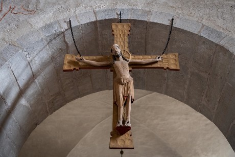 Medieval Triumphal Cross Monumental Crucifix Around Editorial Stock ...