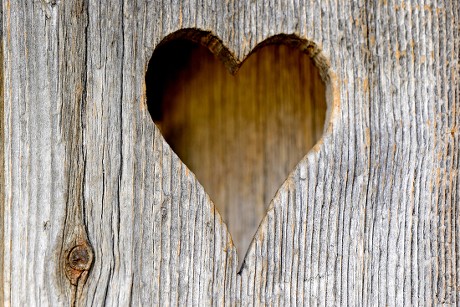 Symbol Picture Heart Sawn Out Wooden Editorial Stock Photo - Stock ...