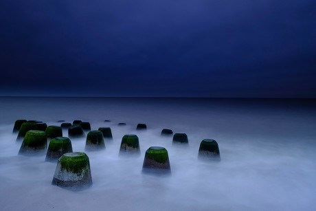 Concrete Blocks Coastal Protection On Beach Editorial Stock Photo ...
