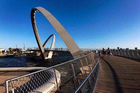 Foot Bridge Elizabeth Quay Perth Western Editorial Stock Photo - Stock ...