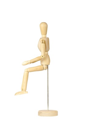 Wooden Stickman Seated White Background Germany Editorial Stock Photo ...