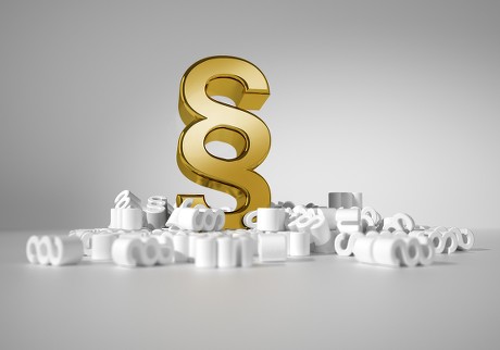 Golden Big Paragraph Stands On Small Editorial Stock Photo - Stock ...