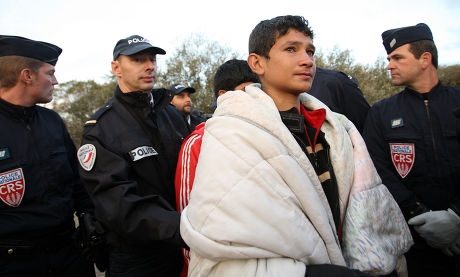 Afghan Refugee Watches Helplessly French Police Editorial Stock Photo ...