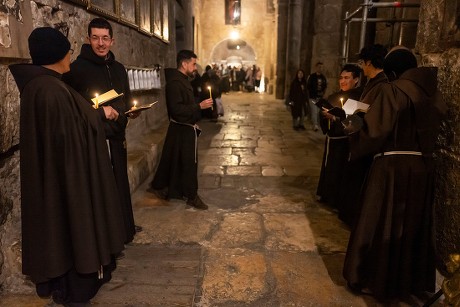 Franciscan Monks Candles Ready Procession Through Editorial Stock Photo ...