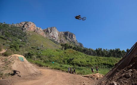 Rider Competes Darkfest Freeride Mountain Biking Editorial Stock Photo ...
