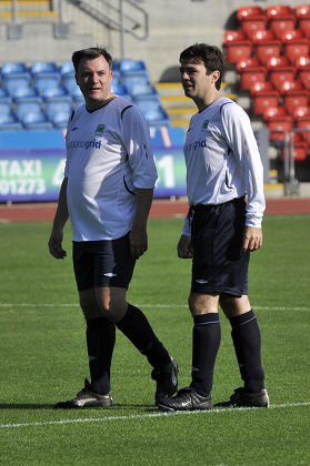 Labour MPs play football against journalists during the Annual Labour ...