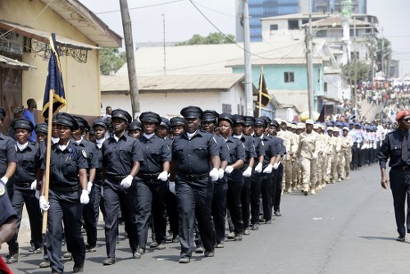 Officers Liberia Immigration Servicelis Parade Streets Editorial Stock ...