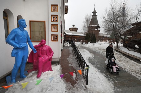 Woman Walks Past Sculptures Soviet Leader Editorial Stock Photo - Stock ...