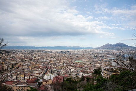 View Naples Mount Vesuvius Castel Santelmo Editorial Stock Photo ...