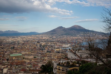 View Naples Mount Vesuvius Castel Santelmo Editorial Stock Photo ...