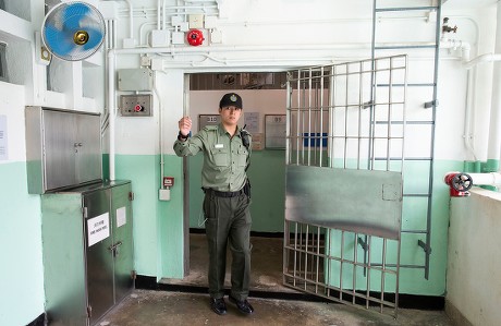 Prison Guard Stands By Door Inmate Editorial Stock Photo - Stock Image ...