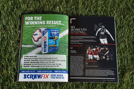 Screwfix Advert Match Day Programme Editorial Stock Photo - Stock Image ...