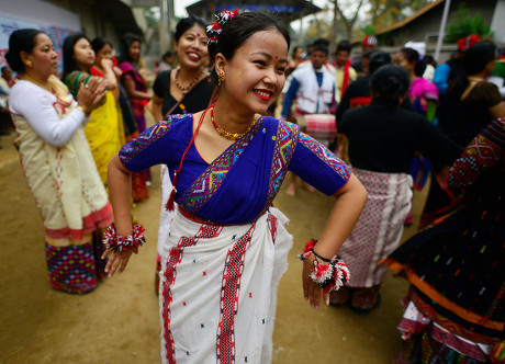 Mishing Tribal Girls Women Dance During Editorial Stock Photo - Stock Image | Shutterstock