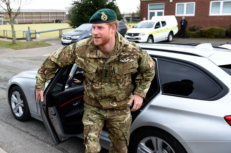 Prince Harry visits 42 Commando Royal Marines, Bickleigh, Devon, UK ...