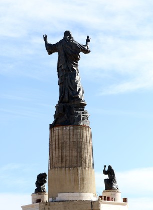 View Statue Jesus Christ Along Two Editorial Stock Photo - Stock Image ...