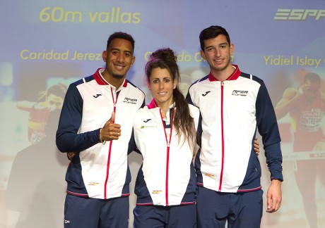 Spanish Athletes Pose During Presentation Spanish Editorial Stock Photo ...