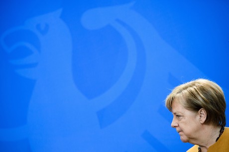 German Chancellor Angela Merkel During Hand Editorial Stock Photo ...