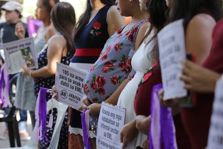 Filipino Pregnant Women Stage Demonstration Mark Editorial Stock Photo ...