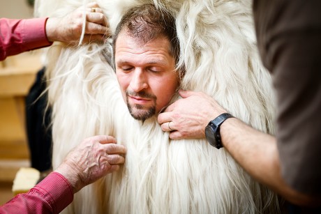 Man Dressed Tschaeggaettae Prior Parade Streets Editorial Stock Photo ...