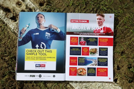 Skybet Advert Inside Match Day Programme Editorial Stock Photo - Stock ...