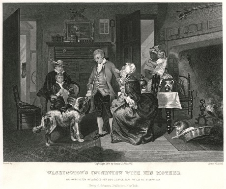 Washingtons Interview His Mother Mrs Washington Editorial Stock Photo ...