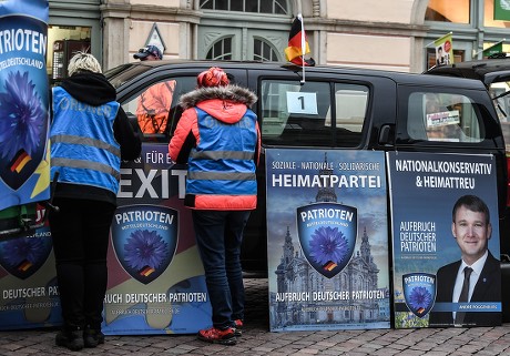 Rally of German far-right party AdP, Pirna, Germany - 13 Mar 2019 Stock ...