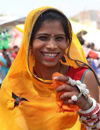 Indian Tribal Girl Attends Bhagoria Fair Editorial Stock Photo - Stock ...