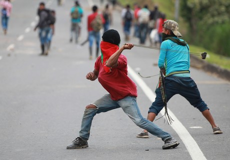 Indigenous People Practice Throwing Stones During Editorial Stock Photo ...