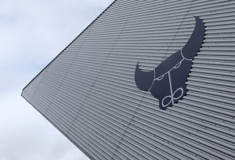 Bull Motif Adorns Side Stadium Editorial Stock Photo - Stock Image ...