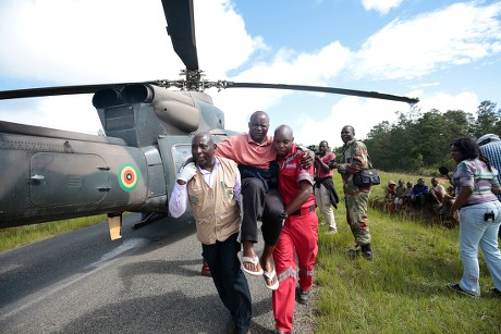 Members Red Cross Carry Rescued Man Editorial Stock Photo - Stock Image ...