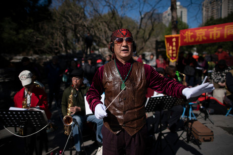 Chinese Band Conductor Performs His Band Editorial Stock Photo - Stock ...
