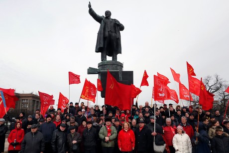 Russian Communist Party Members Gather Front Editorial Stock Photo ...