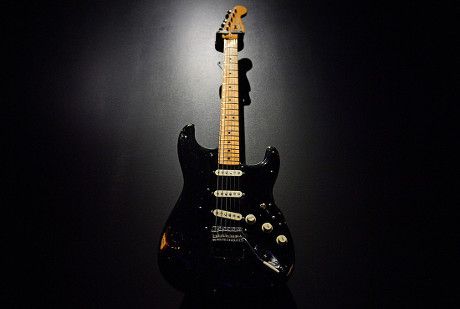 1969 Stratocaster Guitar Known Black Strat Redakčních stock fotografií ...