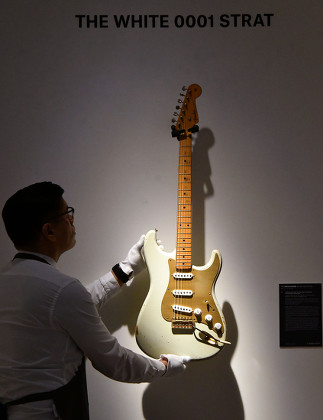 White Fender Stratocaster Serial Number 0001 Editorial Stock Photo ...