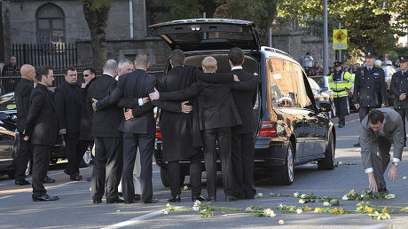 Funeral of Stephen Gately at St Laurence O'Toole Church, Dublin ...