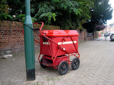 Royal Mail delivery trolley, London,Britain - 19 Oct 2009 Stock ...