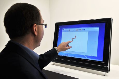 Windows 7 Being Used On Touchscreen Editorial Stock Photo - Stock Image ...