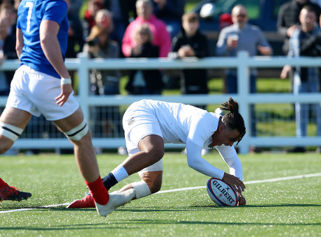 Max Ojomoh England Scores Try Editorial Stock Photo - Stock Image ...