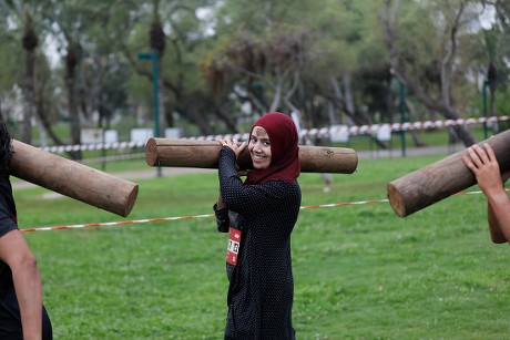 Participant Carrying Wooden Log Participates Tel Editorial Stock Photo ...