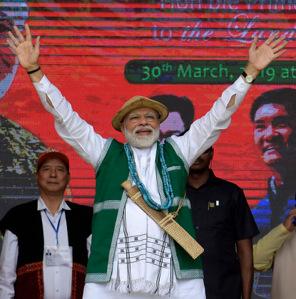 Indian Prime Minister Narendra Modi Wearing Editorial Stock Photo ...