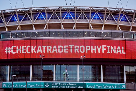 Checkatrade Trophy Branding On Led Screens Editorial Stock Photo ...