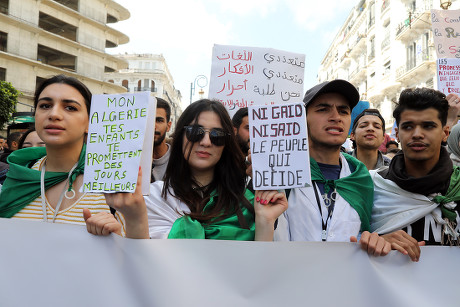 Algerian Students Take Part Demonstration Against Editorial Stock Photo ...